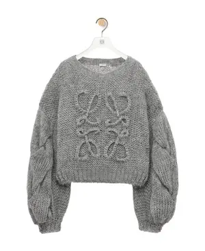 Loewe Anagram Logo Embroidered Crewneck Oversized Jumper