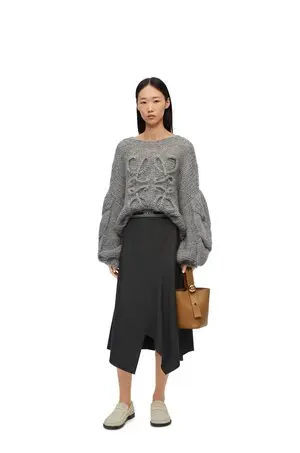 Loewe Anagram Logo Embroidered Crewneck Oversized Jumper