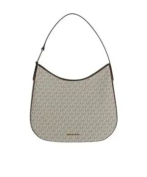 Michael Kors Kensington Large Signature Logo Hobo Shoulder Bag - Gray