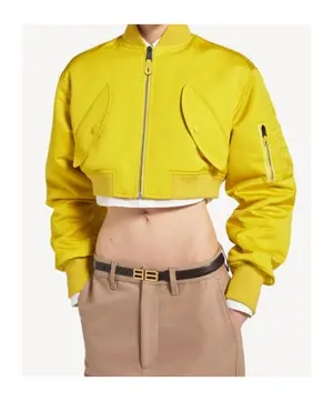 Balenciaga Cropped Bomber Jacket