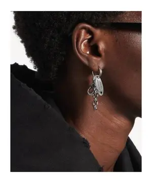 Balenciaga Everyday Chain Earrings In Antique