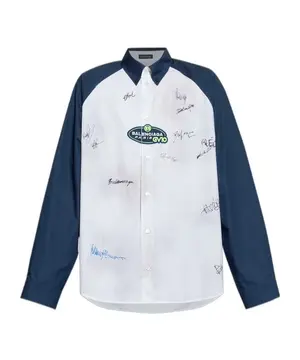 Balenciaga Logo Patch Long-sleeve Shirt