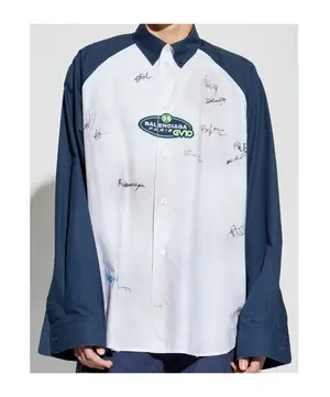 Balenciaga Logo Patch Long-sleeve Shirt