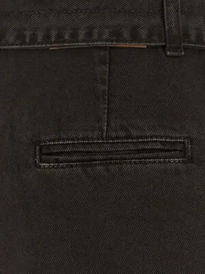 Magda Butrym Belted Pleated Denim Shorts