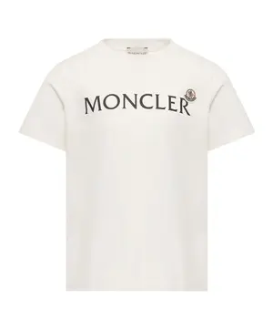 Moncler Logo Cotton T-shirt - White