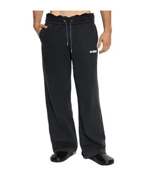 MISBHV Logo-detail Drawstring Track Pants - Black