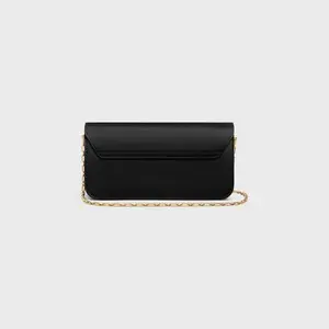 Celine Small Chain Triomphe In Shiny Calfskin