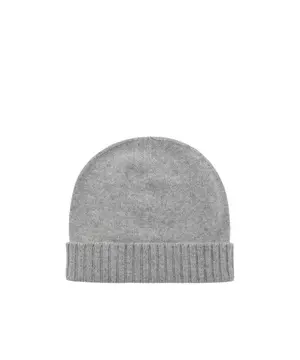 Malo Fine-knit Turn-up Brim Beanie - Gray