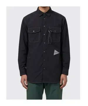 AND WANDER Practical Pocket Collar Shirt