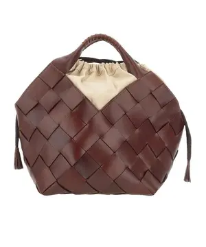 Dragon Diffusion Botteghe Woven Leather Bucket Bag