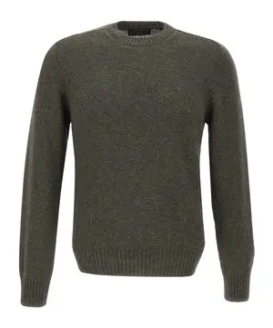 GRAN SASSO Long Sleeve Crewneck Jumper - Black