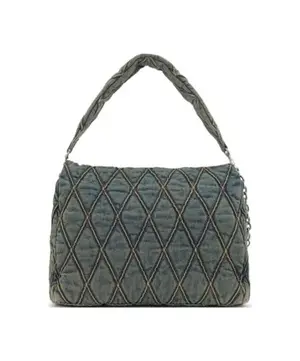 DIESEL® Large Quilted Shoulder Bag With Charm Detail