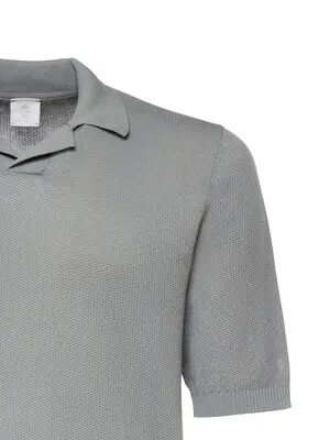 Eleventy Short-sleeve Knit Polo Top