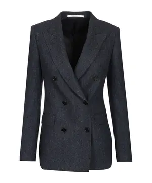 Tagliatore Double-breasted Suit Jacket - Blue