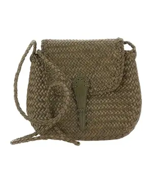 Dragon Diffusion Woven Shoulder Bag - Brown