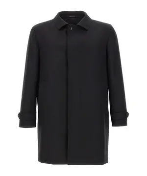Tagliatore Single-breasted Twill Coat
