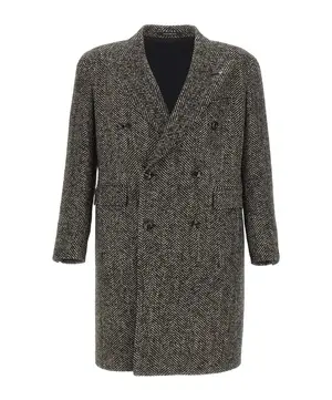 Tagliatore Long-sleeved Coat - Black