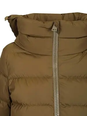 Herno Hooded Zip-up Down Jacket With Panelled Cuffs