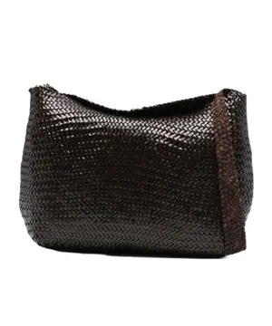 Dragon Diffusion Woven Design Shoulder Bag - Black