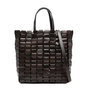 Dragon Diffusion Woven Design Handbag - Black