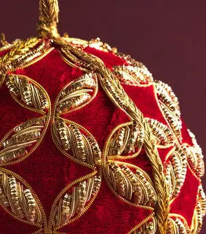 Harrods Velvet Embroidered Bauble