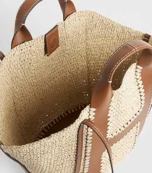 Harrods Large Raffia Tote Bag