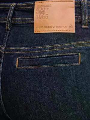 BENETTON Patch-pocket Pressed-crease Jeans