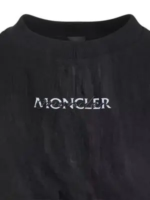 Moncler Logo Embroidered Ruffled Cuff Sweater
