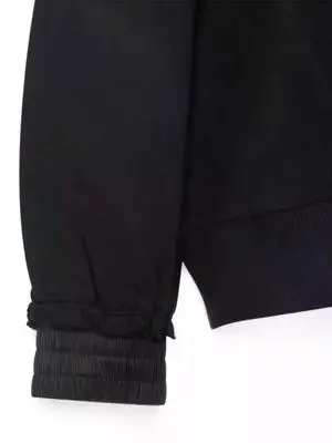 Moncler Logo Embroidered Ruffled Cuff Sweater