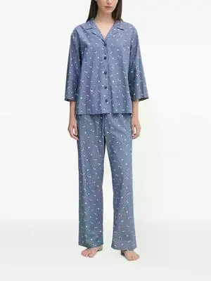 BENETTON Floral-print Pajamas - Blue