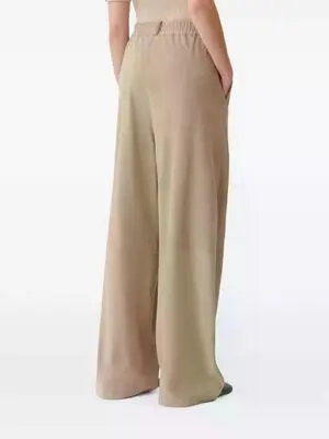 Fabiana Filippi Beige Suede Wide Leg Trousers