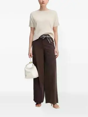 BENETTON Belted Wide-leg Trousers