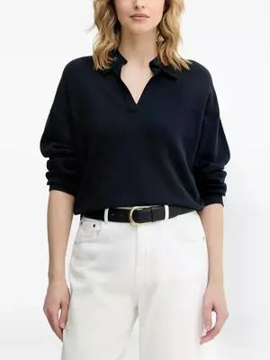 BENETTON Polo Collar V-neck Sweater