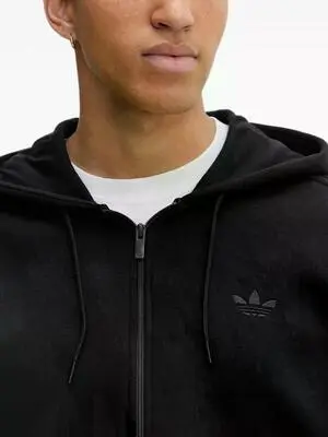 Adidas Adicolor Oversize Zip-up Hoodie With Logo Embroidery