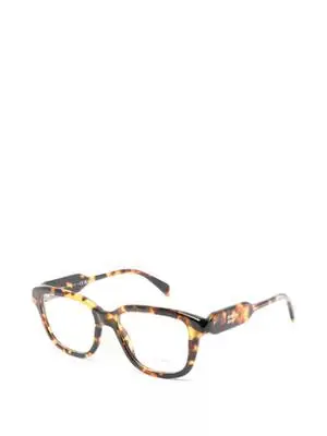 Miu Miu Tortoiseshell Effect Square Frame Glasses