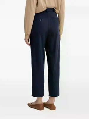 BENETTON Navy Tailored Pleat Detail Trousers