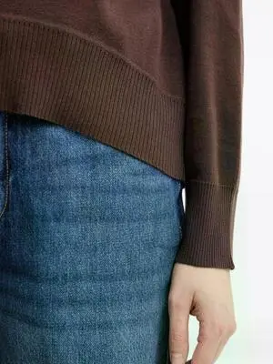 BENETTON Fine Knit Ribbed Trim Sweater