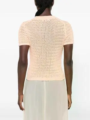 Chloé Crochet Knit Logo-embroidered Top