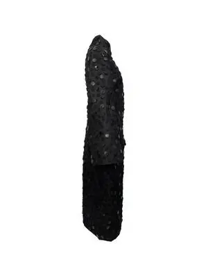 Alaïa 2020s Felted Dot Embellished High Neck Coat