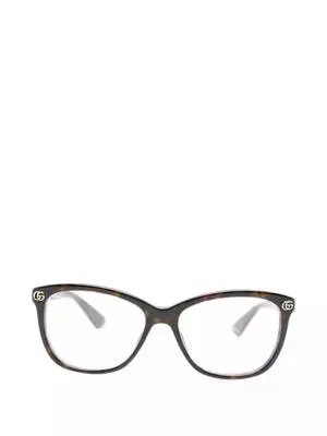 Gucci Double G Cat-eye Glasses - Brown