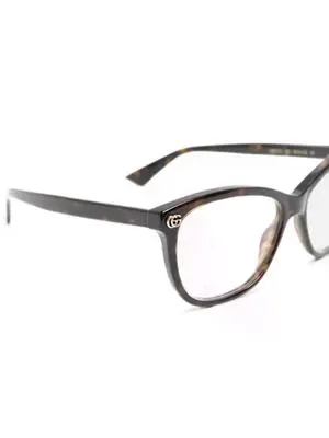 Gucci Double G Cat-eye Glasses - Brown
