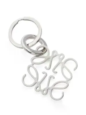 Loewe Anagram Charm Key Ring - Silver