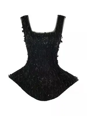 A.W.A.K.E. Mode Sequin-embellished Peplum Top
