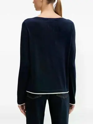 BENETTON Boat Neck Fine Knit Sweater