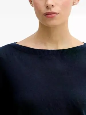 BENETTON Boat Neck Fine Knit Sweater