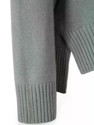 Peserico Roll Neck Sweater With Embellished Cuffs