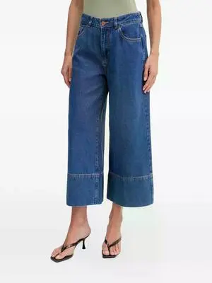BENETTON Wide-leg Cropped Jeans