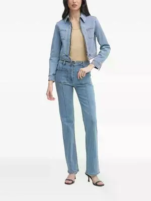 BENETTON Patch Pocket Seamed Straight Leg Jeans