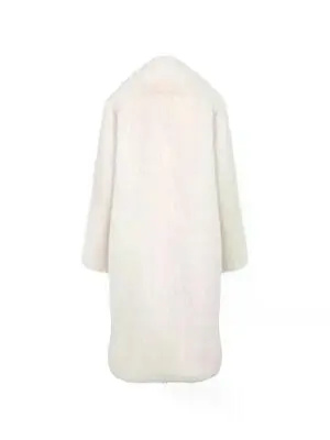 DONDUP Faux Fur Coat With Shawl Collar