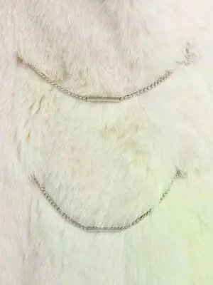 DONDUP Faux Fur Coat With Shawl Collar